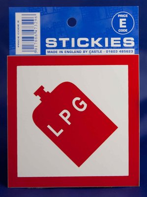 BRAND NEW SELF ADHESIVE LPG WARNING STICKER CARAVAN MOTORHOME, 100 ...