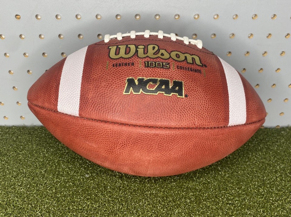 Wilson NCAA 1005 Authentic Full Size NFHS / NCAA Leather Game Football ...