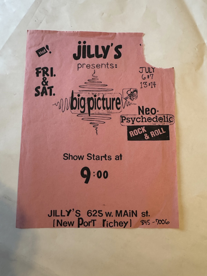 Original 1990s BIG PICTURE, NEO-PSYCHEDELIC, show flyer, New Port ...