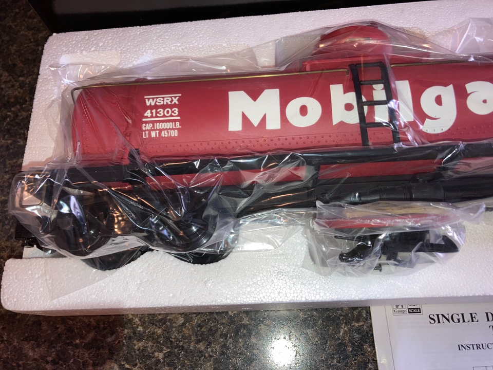 Aristo Craft G Gauge Mobilgas Single Dome Tank Car # 41303 Brand NIB | eBay