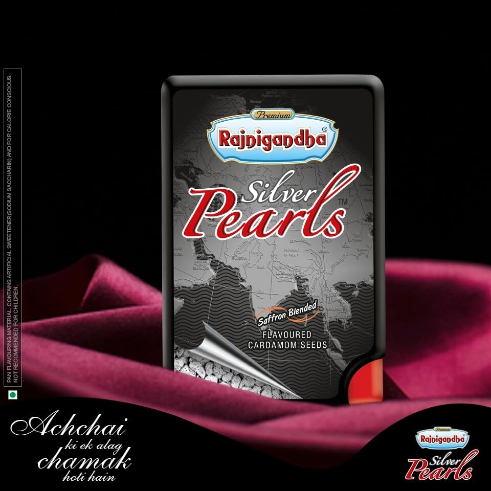 Rajnigandha Silver Pearls Mouth Freshener Cardamom Elaichi Packs 5.75g ...
