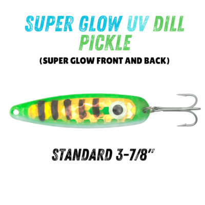 Super Glow Dill Pickle Trolling Spoon for Fishing - Targets SALMON ...