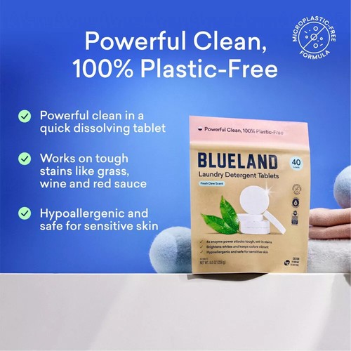 Blueland Fresh Dew Laundry Detergent Tablets - 40ct | eBay