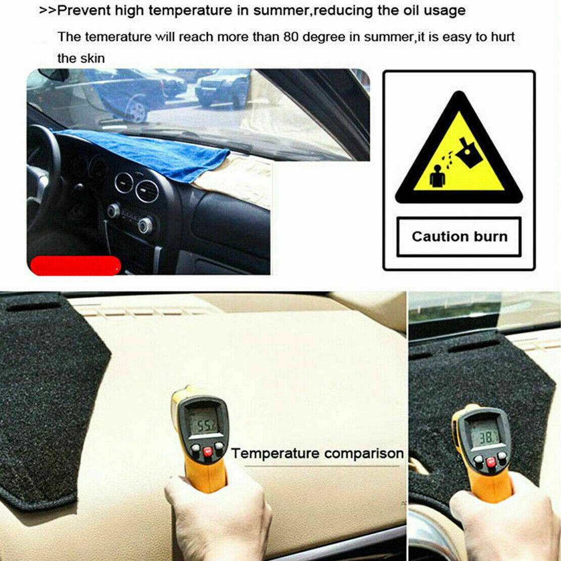 Car DashMat Cover Dashboard Sun Cover With Red Rim For TOYOTA RAV4 2014 ...
