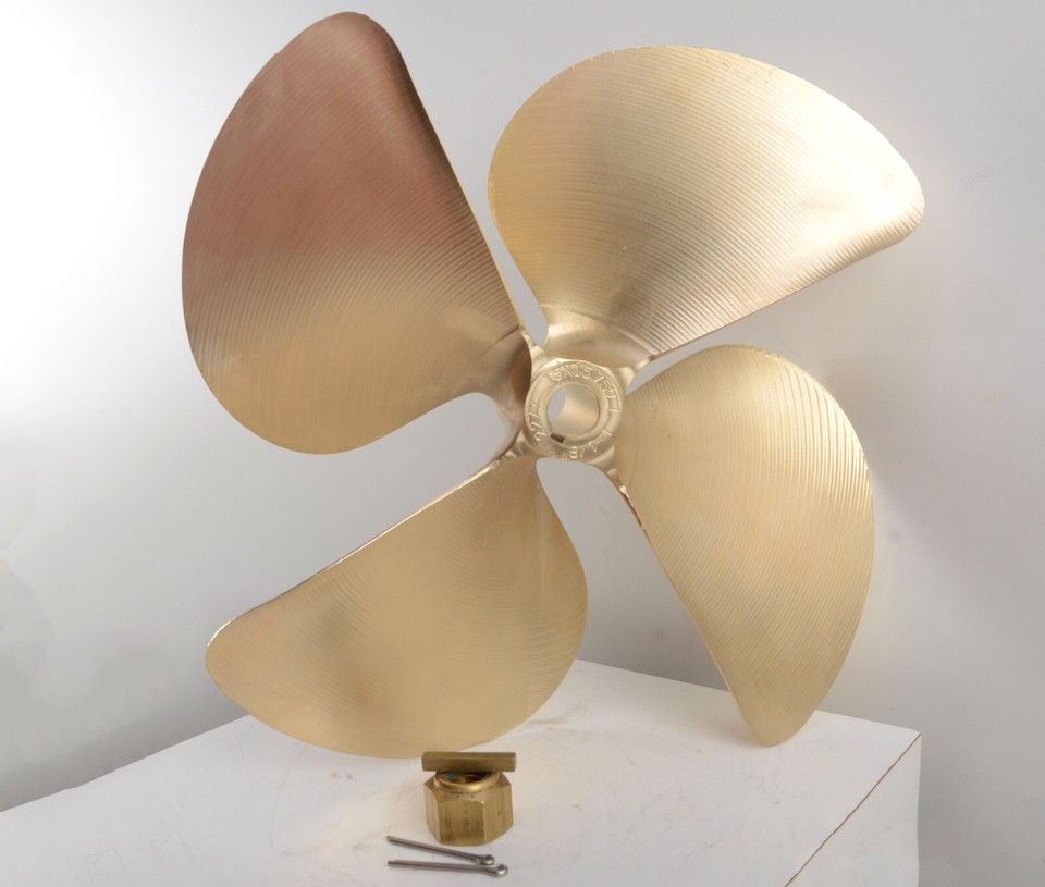 NEW Acme Inboard Propeller Left Hand 15 x 15.75 Nibral Cup 1 1/8" 4 ...