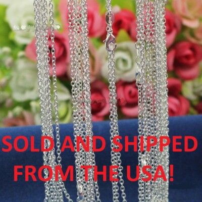 22" Inch Silver Plated "O" Chain Necklace - 2mm - 2.7 Grams New From ...