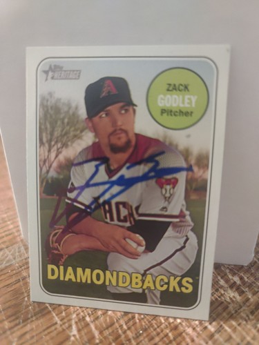 Zack Godley Autographed 2018 Topps Heritage Signed Baseball Card #334 ...