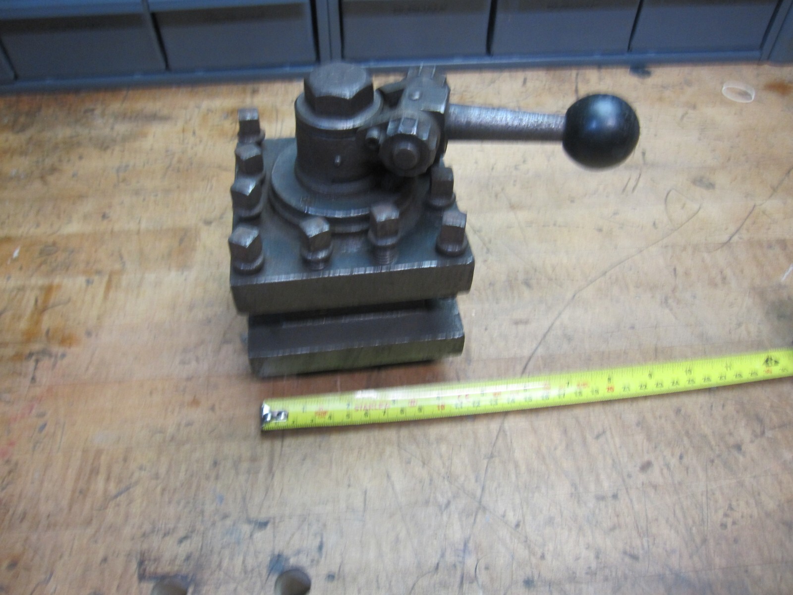 McCrosky size E 4-1/2" 4 way lever operated lathe tool post 1" capacity ...