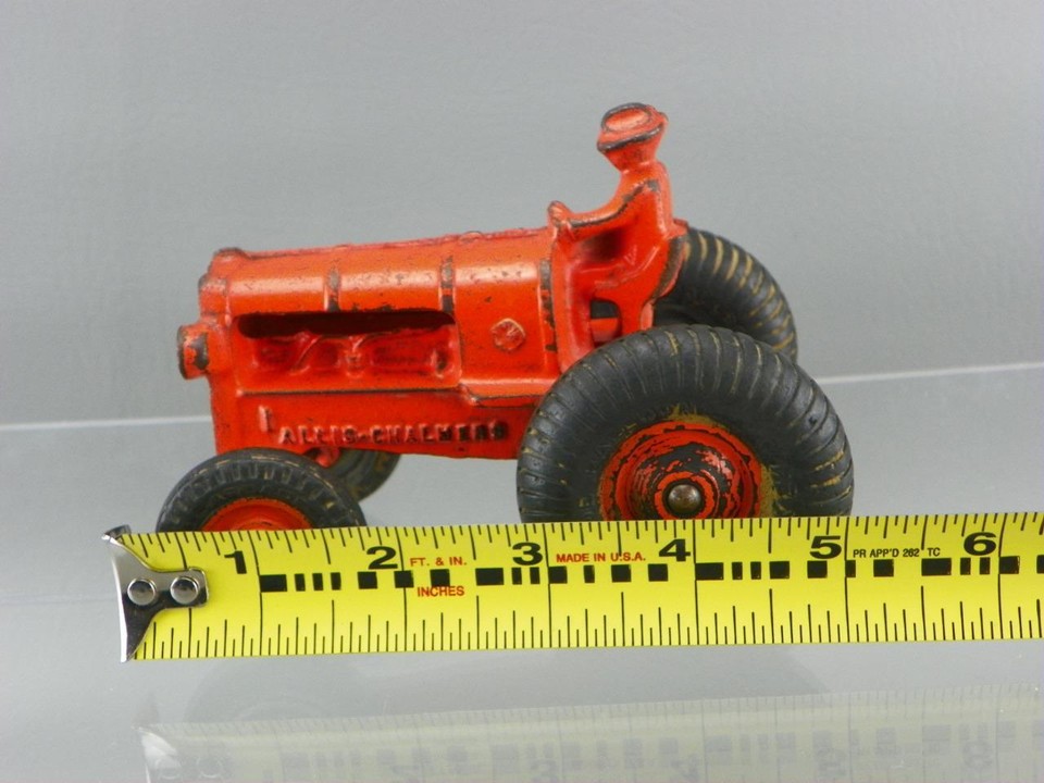 Vintage 1930's Arcade Toys #265 Cast Iron 5" Orange Allis-Chalmers Farm ...