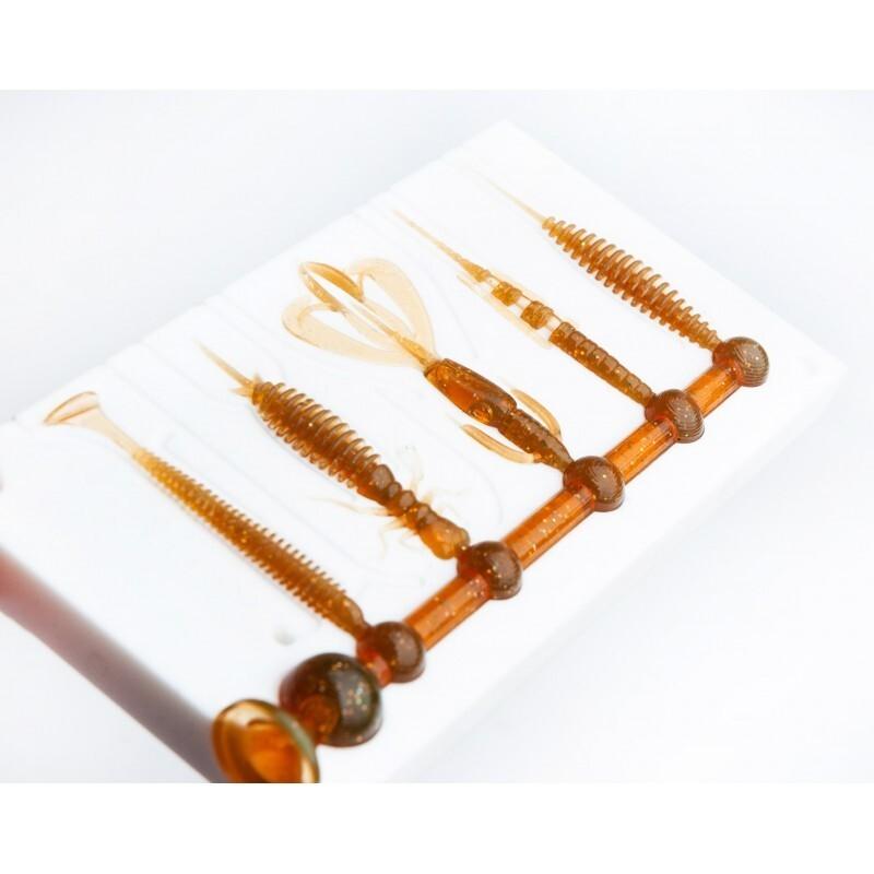 2" "Mix molds" 5 cavities + 0.6" Maggot Worm Mold - 36 cavities | eBay