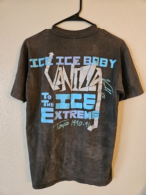 Vintage 1990 Vanilla Ice Rap Tee Shirt Ice Ice Baby Tour Hip Hop 90s (L ...