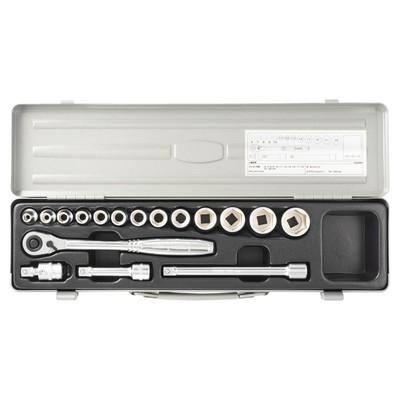 TONE Socket Wrench Set 1560MS ( 17 pcs, 3/8" Drive, Silver ) | eBay