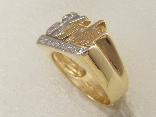14 karat Kisha name ring 14K 2 tone gold Kisha K tail diamond initial ...