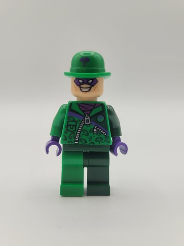 Lego The Riddler Minifigure - Green and Dark Green Zipper Outfit SH088 ...