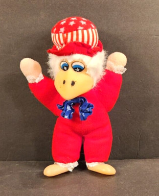 VINTAGE TOP TOYS RED EAGLE UNCLE SAM 10" PATRIOTIC RED SOFT RUBBER ...