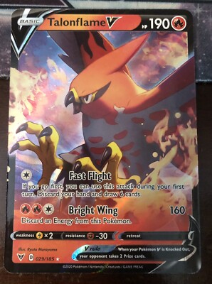 Pokemon TCG Vivid Voltage Talonflame V Holo Ultra Rare 029/185 NM | eBay