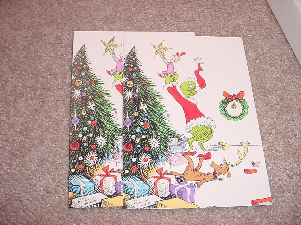HOW THE GRINCH WHO STOLE CHRISTMAS Dr. Seuss Box of 18 Holiday Cards ...