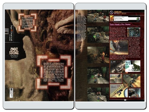 1999 ZOMBIE REVENGE Sega Dreamcast 2PG Video Game PRINT AD - GAMING ...