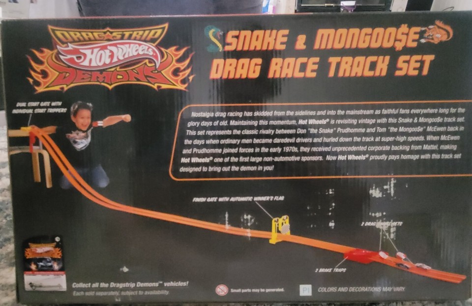 Hot Wheels Drag Strip Demons Snake & Mongoo$e Drag Race Set Autographed ...