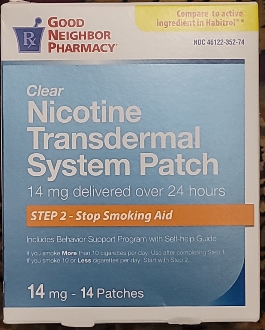 Good Neighbor Pharmacy Clear Nicotine Transdermal System Patch Exp 12/ ...