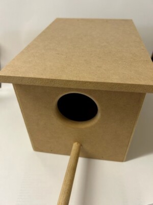 Wooden Budgie Budgerigar nest nesting breeding box with perch ...