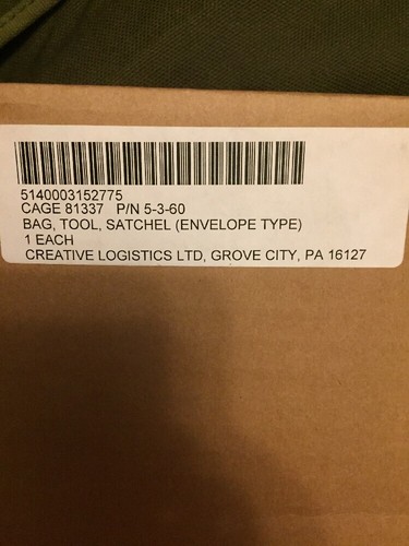 Military Army Tool Bag NSN 5140-00-315-2775, Creative Logistics, New ...