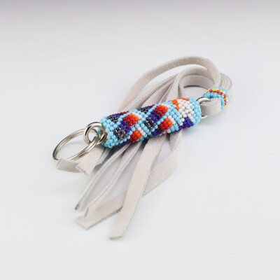 NATIVE AMERICAN NAVAJO BEADED KEY RING BY CHARLENE JACKSON | eBay