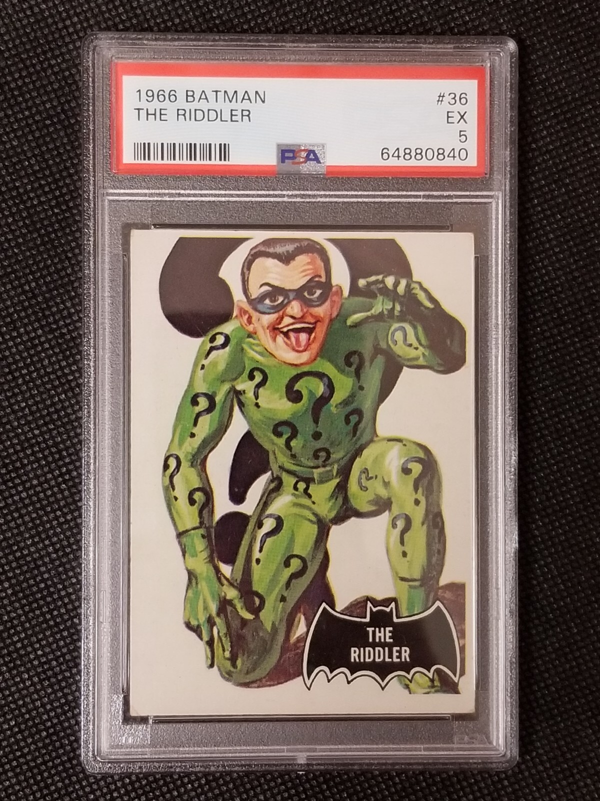 1966 Topps Batman Black Bat #36 The Riddler ROOKIE PSA 5 | eBay