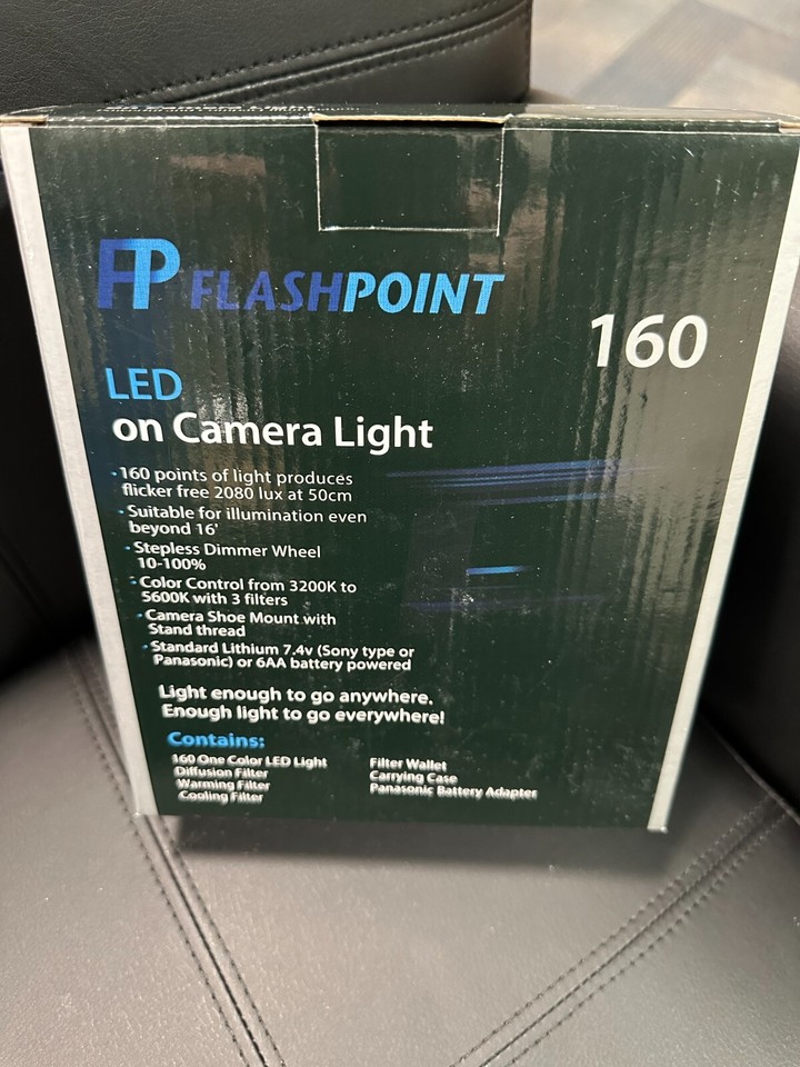 Flashpoint 160 LED on Camera Light Powerful & Compact Illumination | eBay