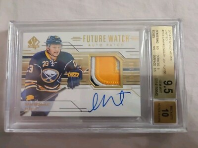 2014-15 UD SP Authentic Sam Reinhart Future Watch Patch Auto Graded BGS ...