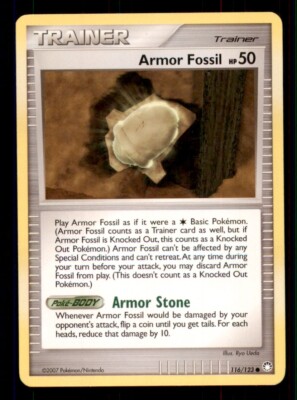 Pokemon Card Armor Fossil HP50 Mysterious Treasures 116/123 EXCELLENT ...