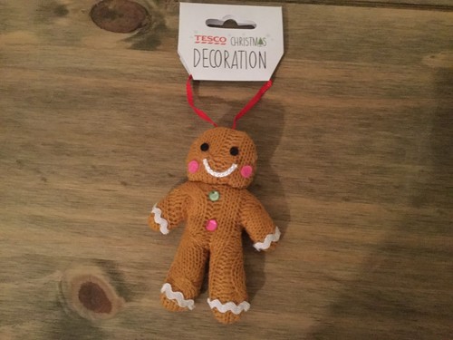 Tesco Chilli Knitted Gingerbread Man Hanging Decoration | eBay UK