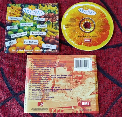 MTV FRESH 1995 UK CD BLUR The Cranberries WEEZER Foo Fighters OASIS ...