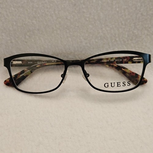 GUESS GU2548 002 Matte Black Eyeglass Frames Metal 52-16-135 | eBay