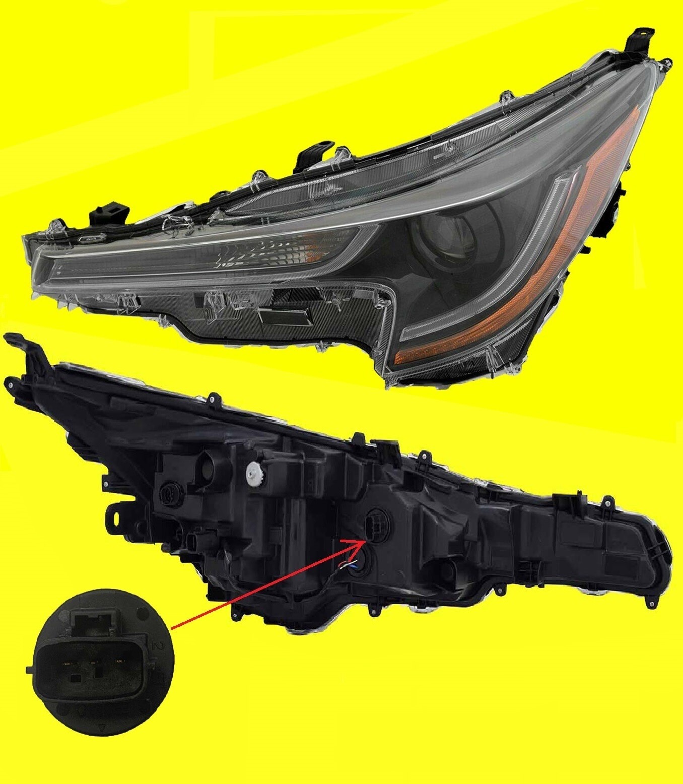 New TYC Headlight USA-Build for 2020-2022 Toyota Corolla L/LE Sedan LH ...