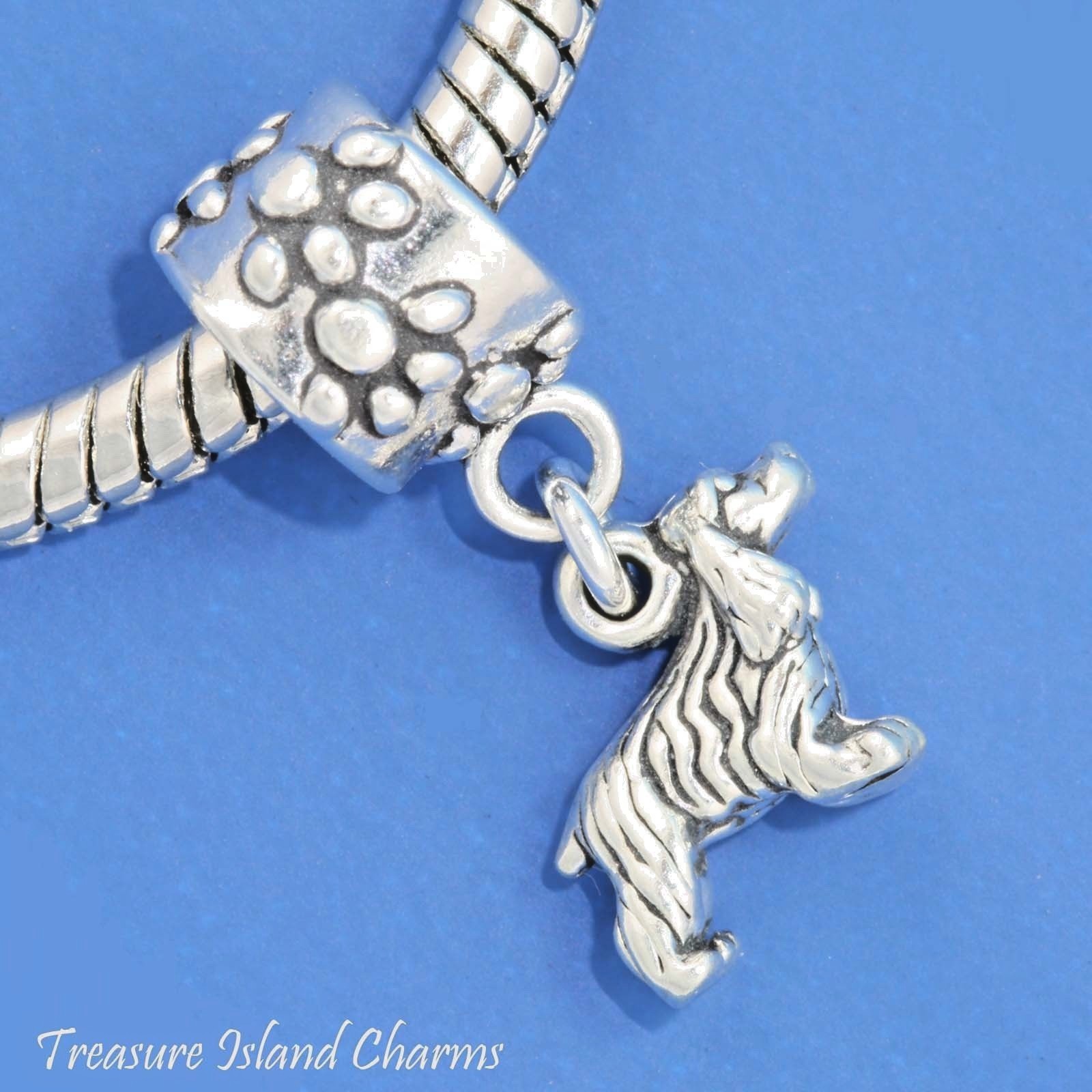 Cocker Spaniel Dog 925 Solid Sterling Silver European Dangle Bead Charm ...