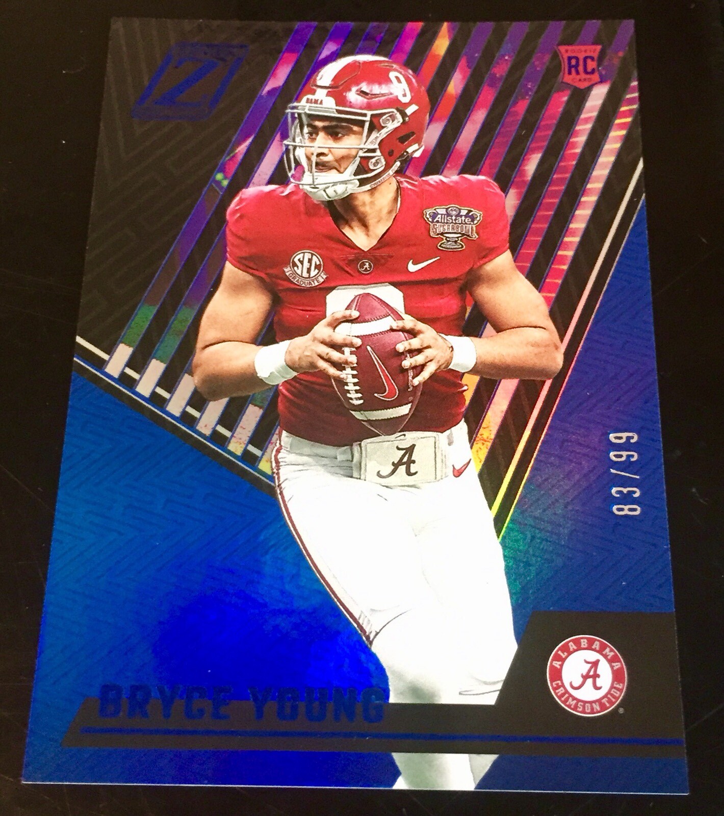 2023 Zenith #1 Bryce Young Blue Foil RC 83/99 Alabama Panthers | eBay