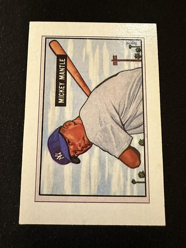 1951 Bowman Rookie Mickey Mantle Reprint 1989 Bowman Sweepstakes Card ...
