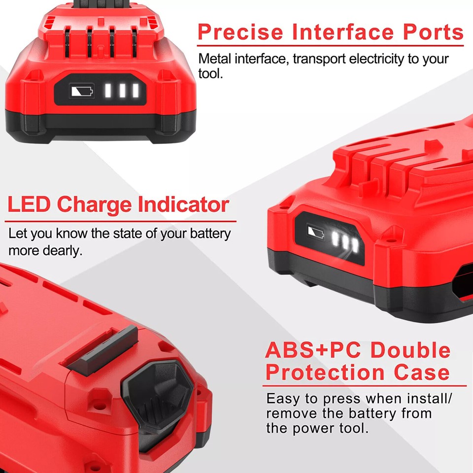 For Craftsman V20 20 Volt MAX Lithium Battery / Charger CMCB204 CMCB202 ...