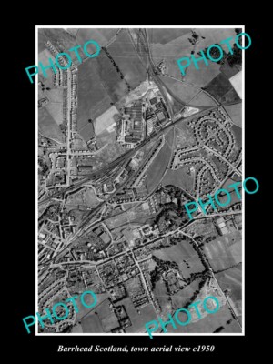 OLD 8x6 HISTORIC PHOTO BARRHEAD SCOTLAND TOWN AERIAL VIEW c1950 | eBay ...