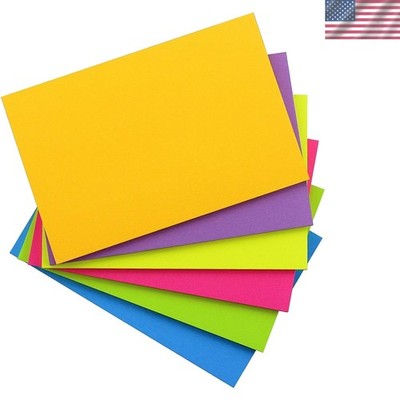 Bright Colorful Sticky Notes 4x6 Inches, 6 Pads/Pack | eBay