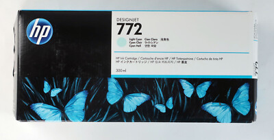 HP 772 Light Cyan CN632A Ink Cartridge Exp 7/21 DesignJet Z5200 Z5400 ...