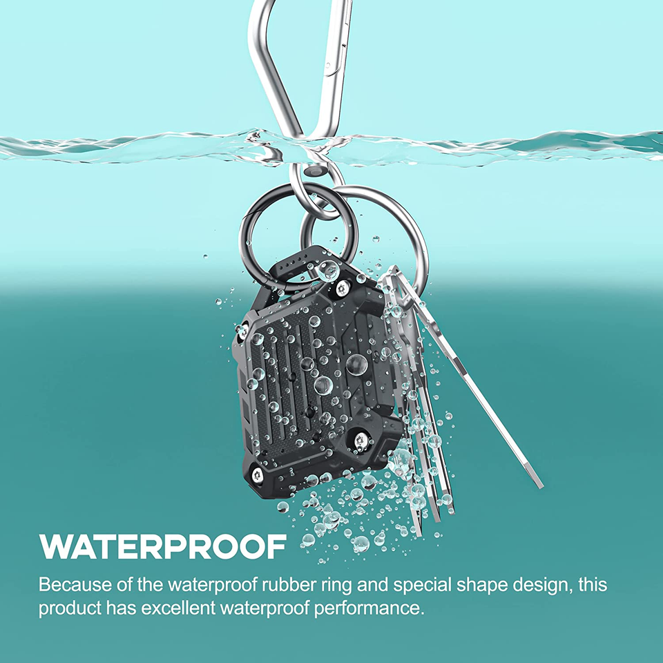 Waterproof Airtag Holder Keychain Case,Compatible Apple Air Tag Tracker ...