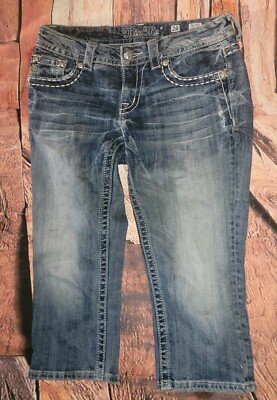Miss Me Womens Capris Sz 28 Bling Wings | eBay