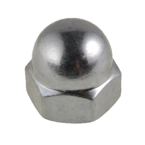 Qty 5 Dome Nut M20 (20mm) CHROME PLATED 1 Piece Hex Cap Acorn | eBay ...
