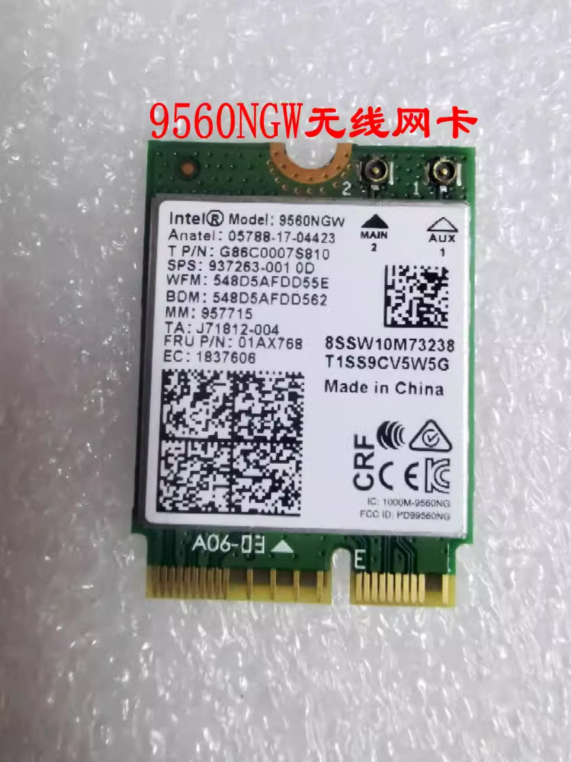 Intel Dual Band AC 9560 9560NGW NGFF 1.73Gbps BT5.0 M.2 Card Wireless ...