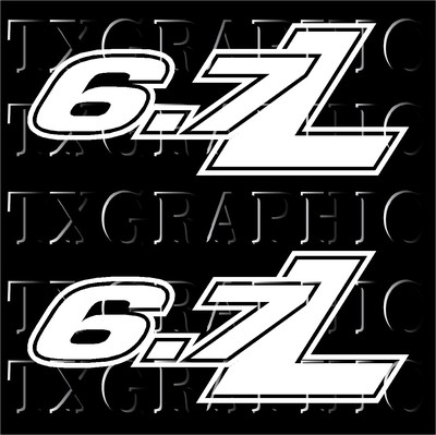 6.7 L LITER CC Engine Size Decal Sticker Ford PowerStroke V8 Turbo ...