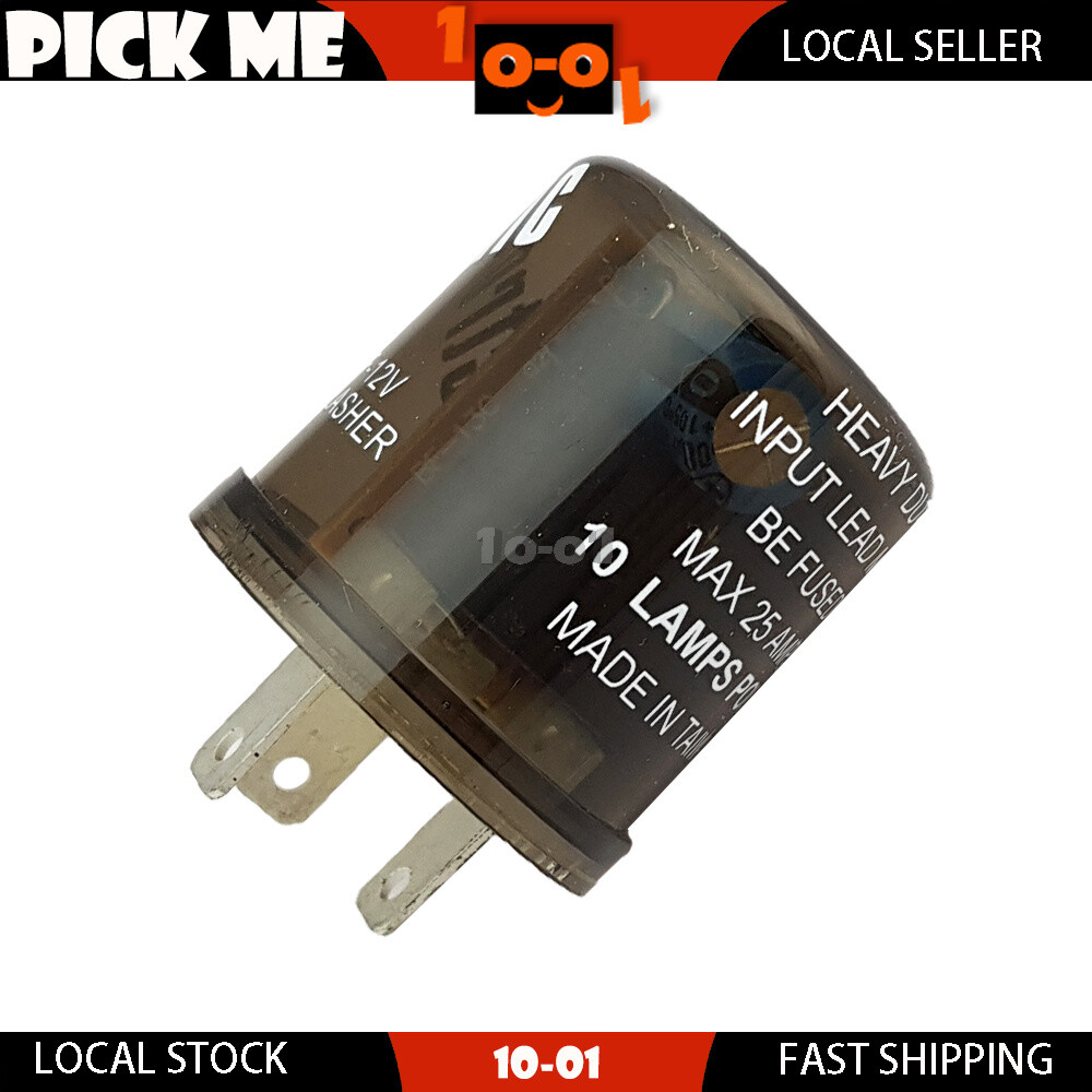 Universal Round Style 12V 3 PIN INDICATOR FLASHER RELAY CAN Max 25 AMPS ...