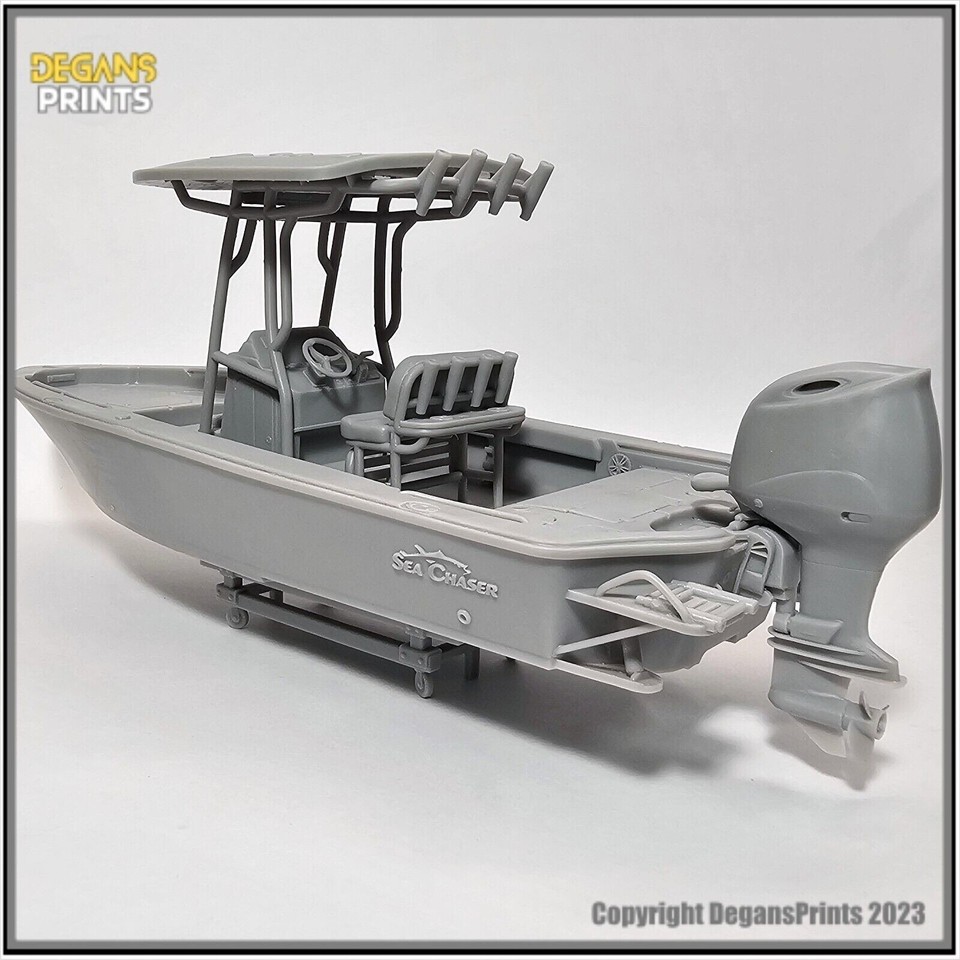 SeaChaser 23LX Center Console Boat Model & trailer kit 1-24 scale ...