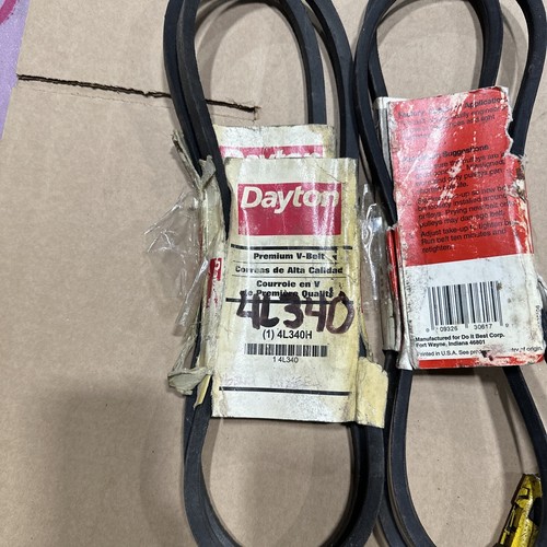 Mixed manufacturer A32 or 4L340 V Belt lot of 4 Napa, Do it and Dayton ...